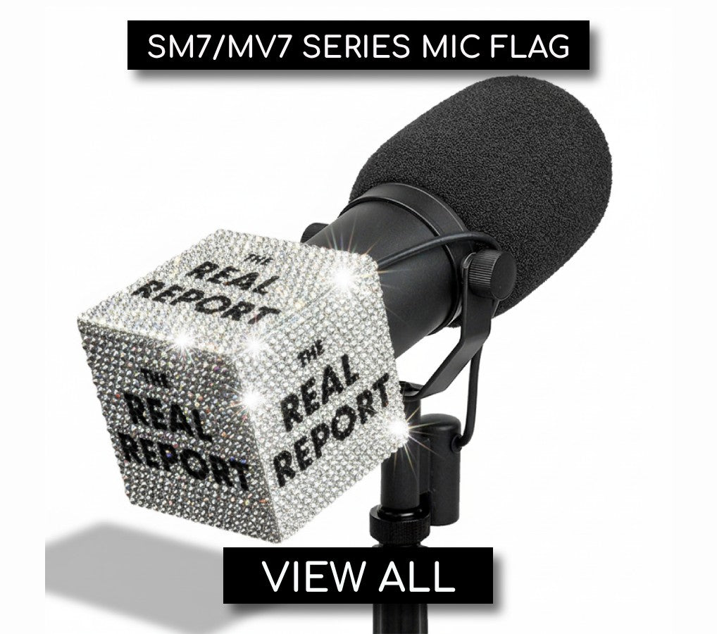 Custom Crystal Microphones, Mic Stands & Flags | ICY Couture